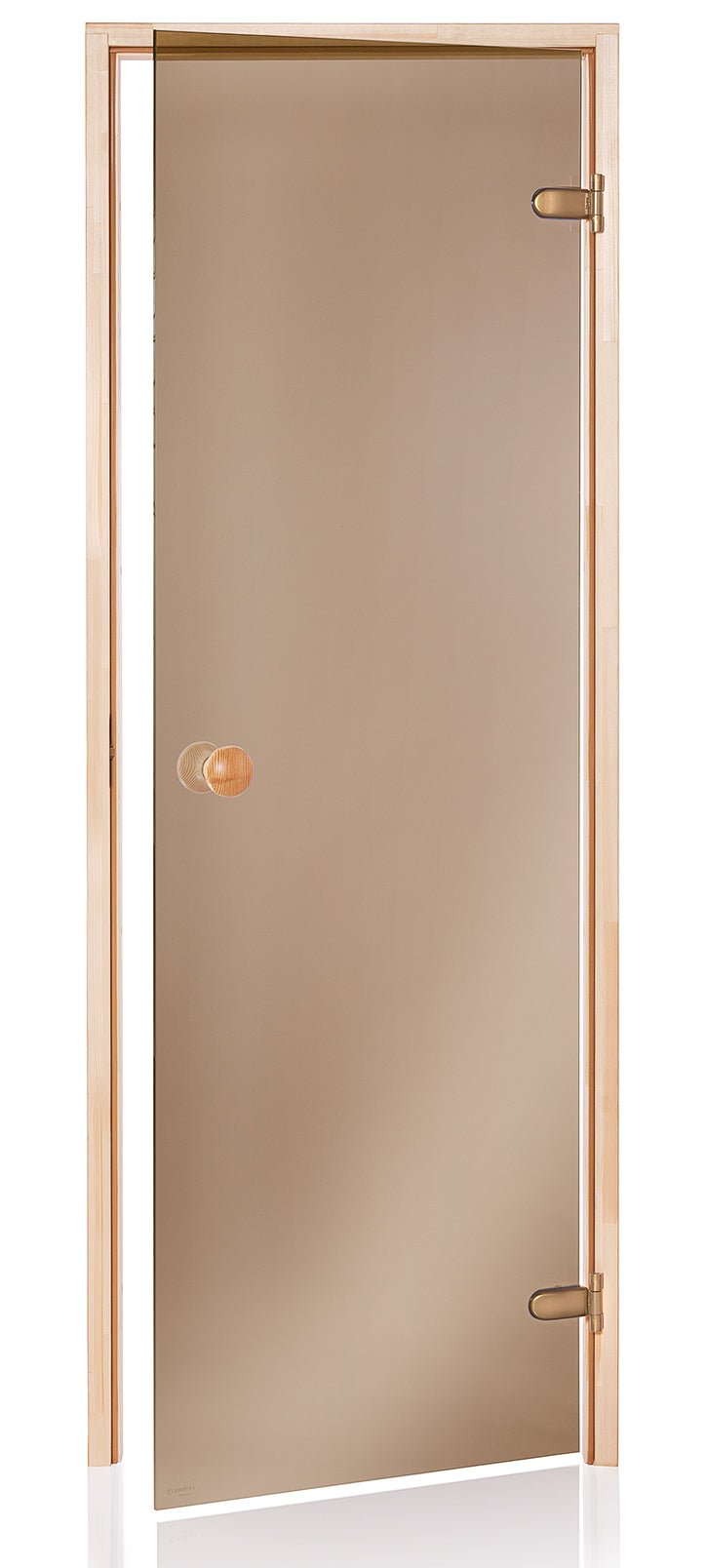 Bronze Glass Sauna Door with Pine Frame and Bronze Hinges (Standard ...