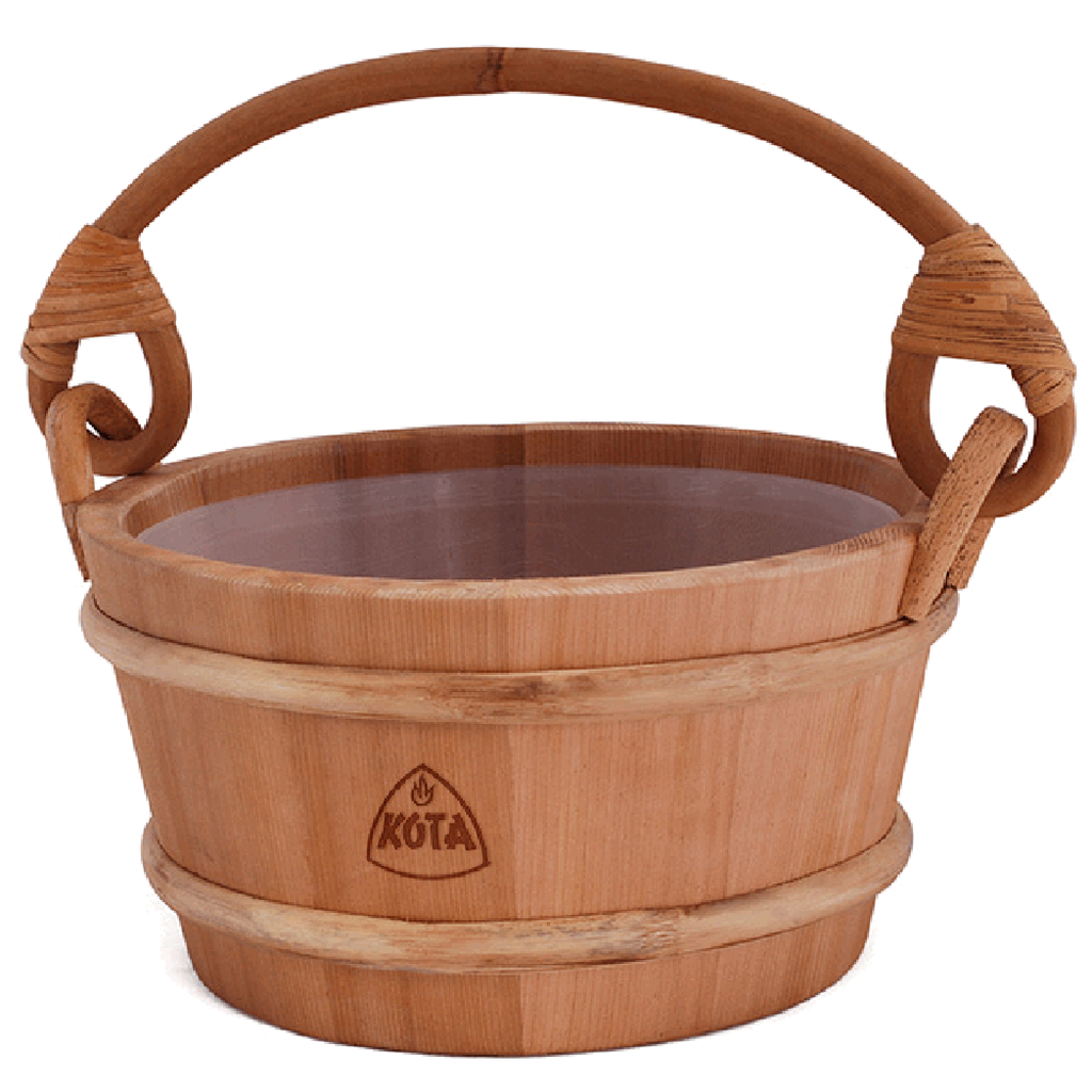 Wooden Sauna Bucket Sauna Pail With Handle 4 litre by Kota